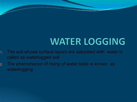 Waterlogging Types And Causes Of Waterlogging Effects And Its Control Salinity Effects With Figure