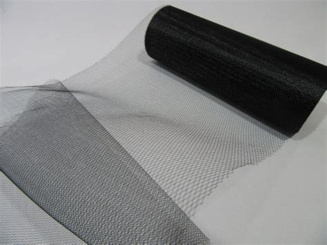 Black 15cm 150mm 2 Or 10 Metre Roll Tulle Mesh Net Netting Nearly 6 Inch Tutu