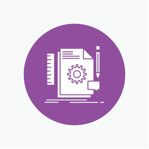 creative design develop feedback support white glyph icon in circle vector button