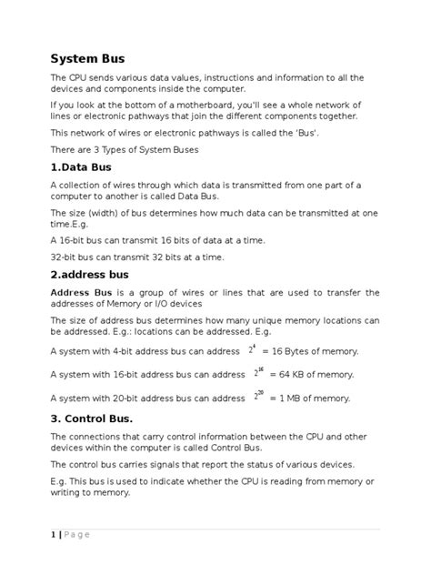 system bus pdf computer data storage instruction set