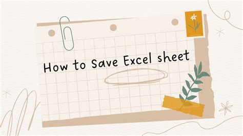 Day 13 How To Save Excel Sheet Youtube