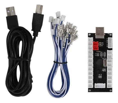 For Game Encoder Usb Button Controller Host Pc Machine Black Mercadolivre