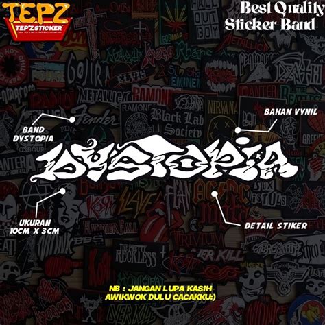 Jual Stiker Sticker Band Dystopia Stiker Bandstiker Metalstiker