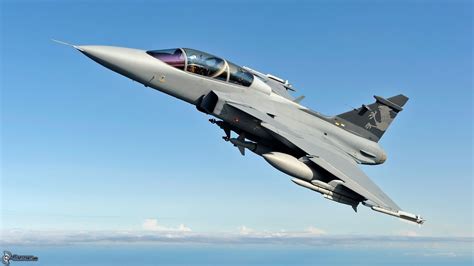 วอลเปเปอร์ ยานพาหนะ อากาศยาน เครื่องบินทหาร Saab Jas 39 Gripen กองทัพอากาศสวีเดน