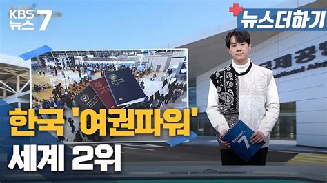 [뉴스더하기] 한국 여권파워 세계 2위 Kbs 뉴스7 대전 세종 충남 01월 12일 목 Youtube