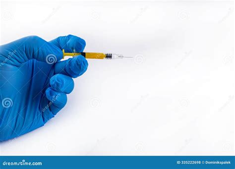 A Syringe With The Anticoagulant Drug Clexane In The Hand Of A Doctor