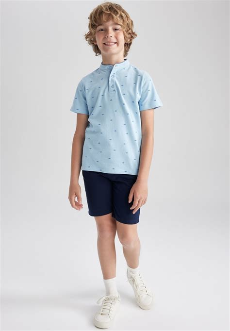 Defacto Regular Fit T Shirt Print Blue Blau Zalando De