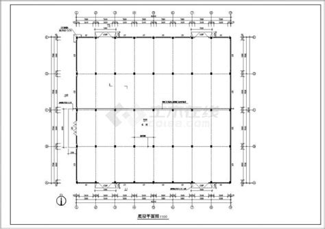 某地单层框架结构厂房建筑设计施工图工业建筑土木在线