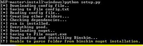 Unable To Parse Folder From Binskin Nuget Installation Issue 1205