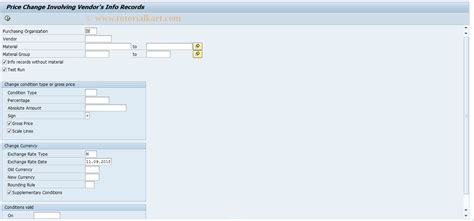 MEKP SAP Tcode Price Change Info Records