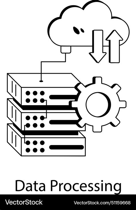 Data Processing Royalty Free Vector Image Vectorstock