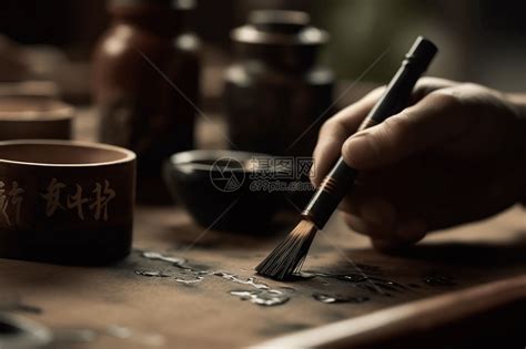 蘸墨水的毛笔高清图片下载 正版图片600260191 摄图网