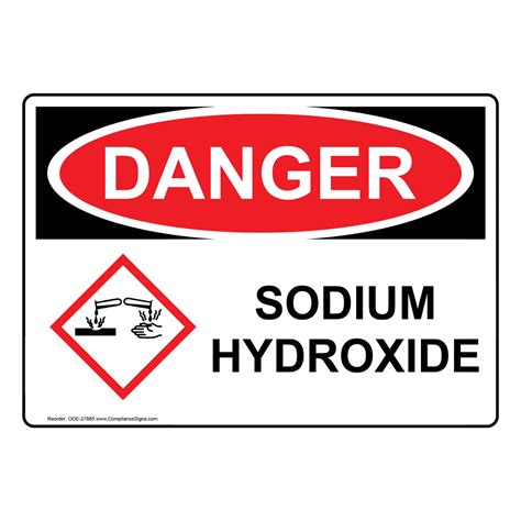 Sodium Hydroxide Hazard Sign At Theodore Kemp Blog