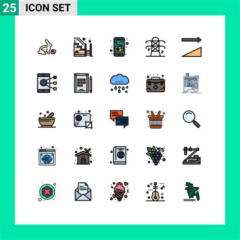 25 Thematic Vector Filled Line Flat Colors And Editable Symbols Of Sort Tower Property Power