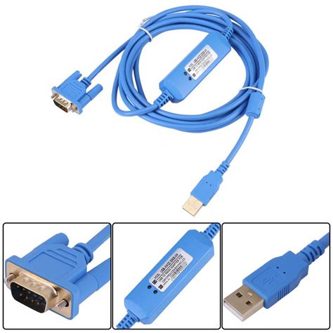 1pc 3meter Blue Plc Programming Adapter Cable For Vicedeal