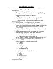 Understanding Benign Prostatic Hyperplasia Epidemiology Course Hero