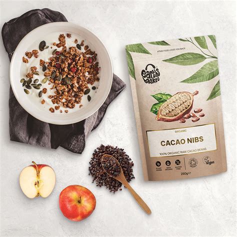 Nutty Granola With Cacoa Nibs Earths Basket