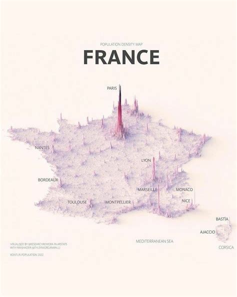 Mapped Population Density With A Dot For Each Town Artofit