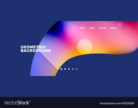 Geometric Flowing Shapes Abstract Background Vector Image