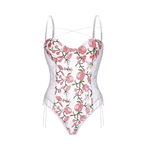 Sexy Embroidered One Piece Sling Yv46014 Youvimi
