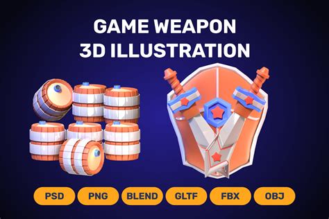 3d Game Weapon Assets By Shichiro Ken On Dribbble