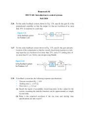 EECS160A HW4 1 Pdf Homework 4 EECS 160 Introduction To Control Systems Fall 2020 Course Hero