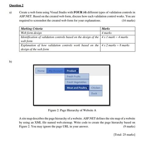 Solved Question A Create A Web Form Using Visual Studio Chegg