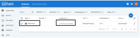 problem in the connection of the ui robot automation cloud uipath