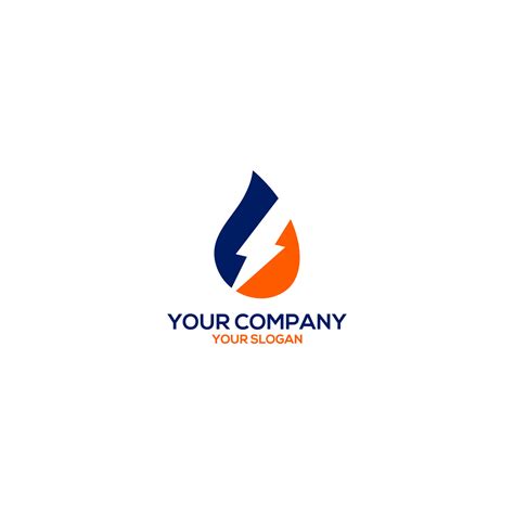 Water And Electric Installation Logo Design Vector 21623777 Vector Art