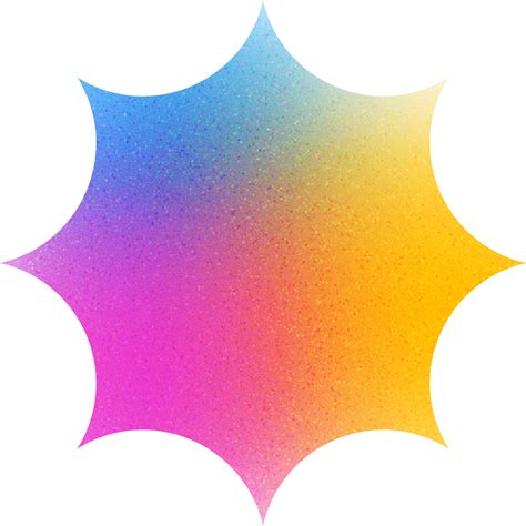 Cool Shape Jagged Sharp Pointed Star Jagged Sunburst Gradient With