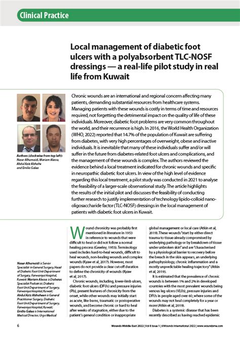 Diabetic Foot Ulcer Wound Management Quick Guide Wme Wounds Middle East