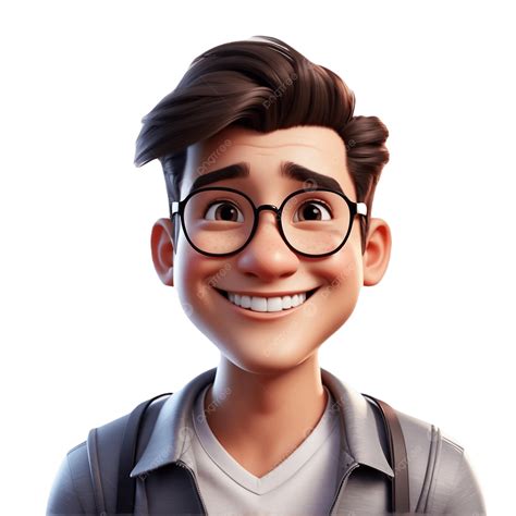 A Smiling Person With Glasses And Shirt That Says He S A Smiling