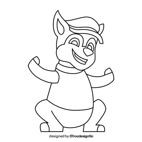 Paw Patrol Chase Character Black And White Clipart Free Download