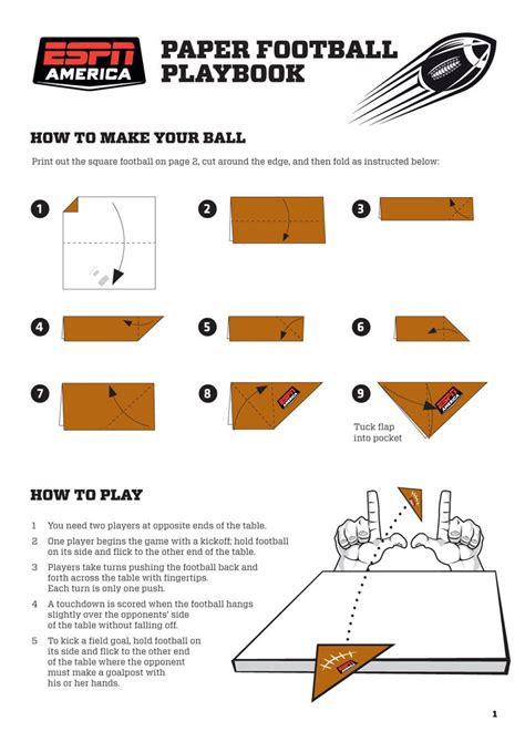 Paper Football Printable Football Coloring Pages 100 Free