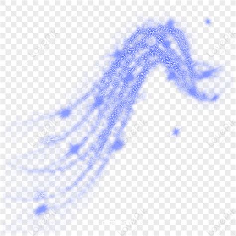 파란색 곡선 마법 효과 일러스트 빛공상눈송이 Png 일러스트 무료 다운로드 Lovepik