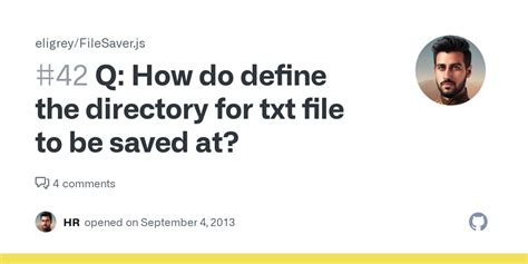 q how do define the directory for txt file to be saved at · issue 42 · eligrey filesaver js
