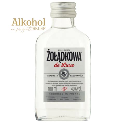 WÓdka ŻoŁĄdkowa Czysta De Luxe 100ml Mała Butelka Pełna Dobrej Wódki