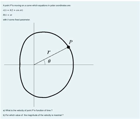Solved A Point P Is Moving On A Curve Which Equations In Chegg
