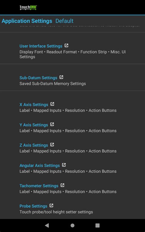 Linear X Y Z And Angular Axis Settings