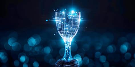 Cybernetic Glow A Futuristic Trophy For Digital Excellence And