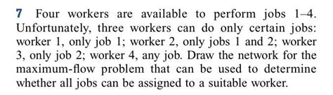 7 Four Workers Are Available To Perform Jobs 1−4