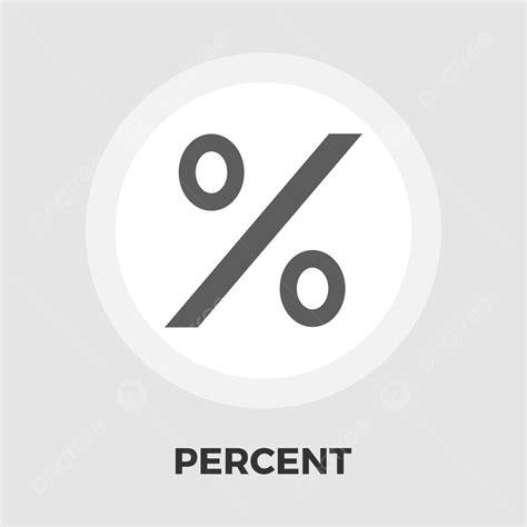 Percent Sign Flat Icon Present Discount Reduction Vector Present