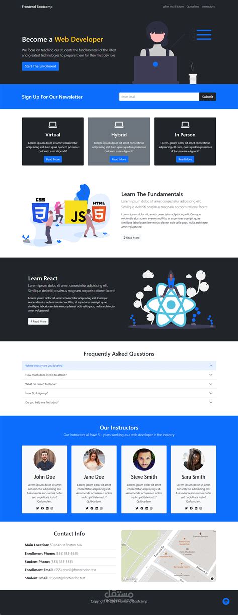 Frontend Bootcamp مستقل
