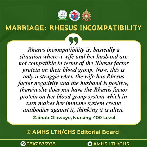 Marriage Rhesus Incompatibility I By Amhs Lthchs Editorials Feb