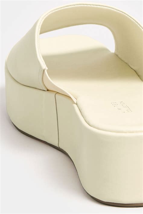 White Platform Mule Sandals In E Wide Fit And Eee Extra Wide Fit Yours