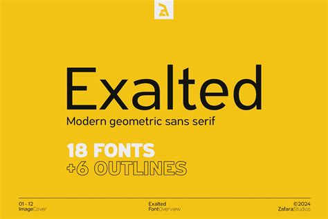 Exalted Geometric Sans Serif Fonts Graphicriver