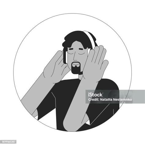향취 행복 아프리카 계 미국인 남자 헤드폰 흑인과 백인 2d 벡터 아바타 일러스트 2차 도형에 대한 스톡 벡터 아트 및 기타 이미지 2차 도형 남성 남자 Istock