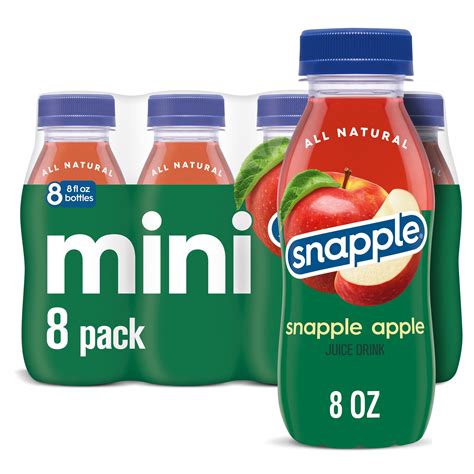 Snapple Apple Juice Drink 8 Fl Oz 8 Mini Bottles