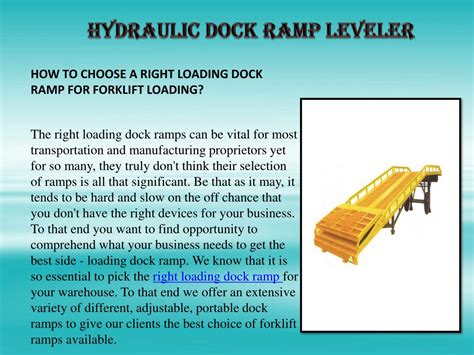 PPT Hydraulic Dock Ramp Leveler Hydraulic Ramp Leveler Hydraulic Ramp Lift Warehouse Dock Ramp