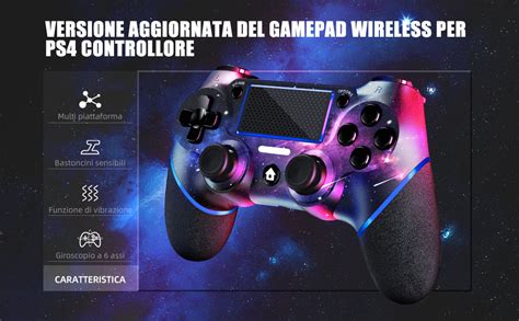 Acegamer Controller Wireless Per Ps4 Controller Di Gioco Compatibile Con Ps4 Pro Slim Pc